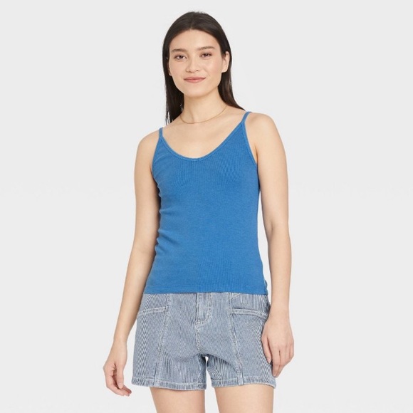 Universal Thread | Tops | Blue Slim Fit Ribbed Camisole Tank | Poshmark